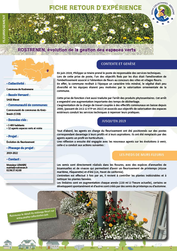 ROSTRENEN, évolution de la gestion des espaces verts - DEPHY ...